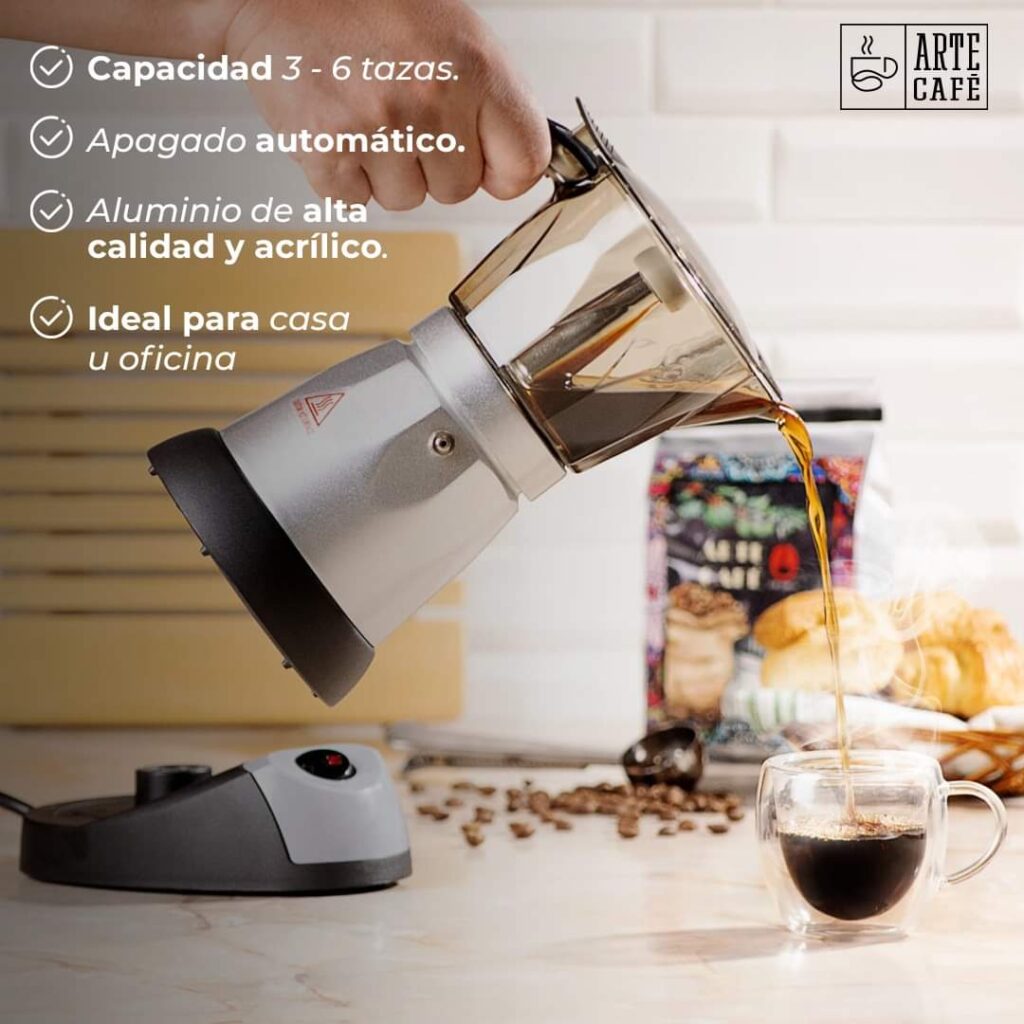 Cafetera Moka eléctrica- 6 tazas - Venta de café tostado en grano y ...